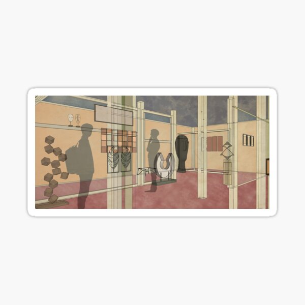 "Contemporary Art Exhibition" Sticker for Sale by nuriisam | Redbubble