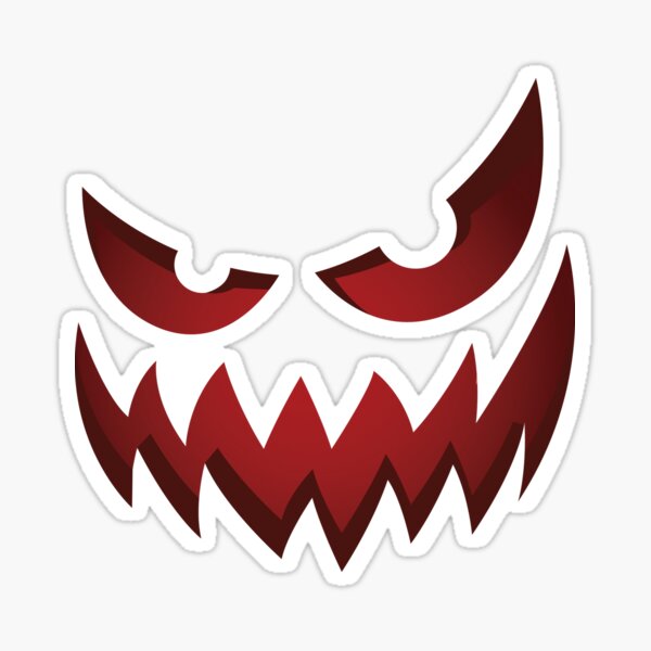 "Halloween - scary face" Sticker for Sale by Dave90pl | Redbubble