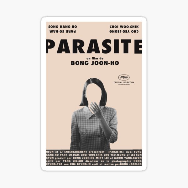 "PARASITE POSTER" Sticker by clemonpluto | Redbubble