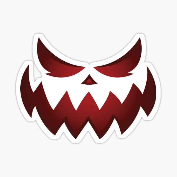"Halloween - scary face" Sticker for Sale by Dave90pl | Redbubble
