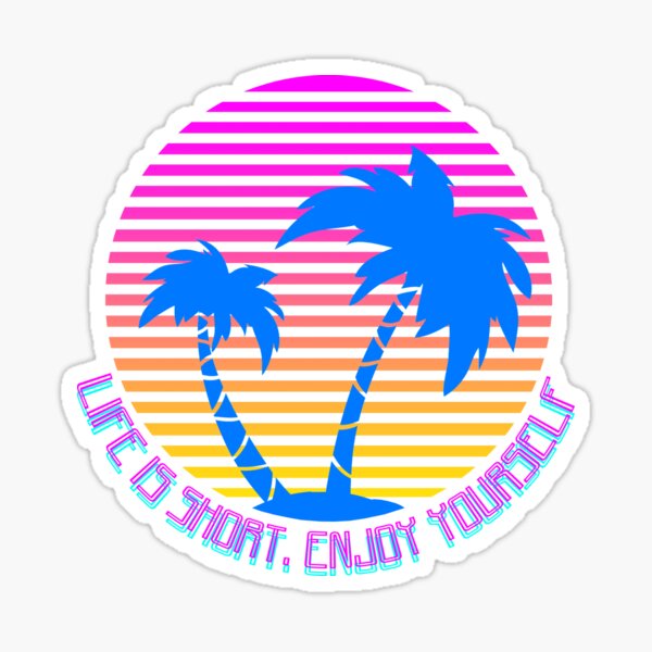 "Life is short." Sticker for Sale by heldesign | Redbubble