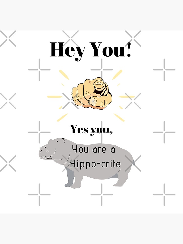 "You are a Hippo-crite | Funny Baby/ Kids" Poster for Sale by BAE-BEE ...