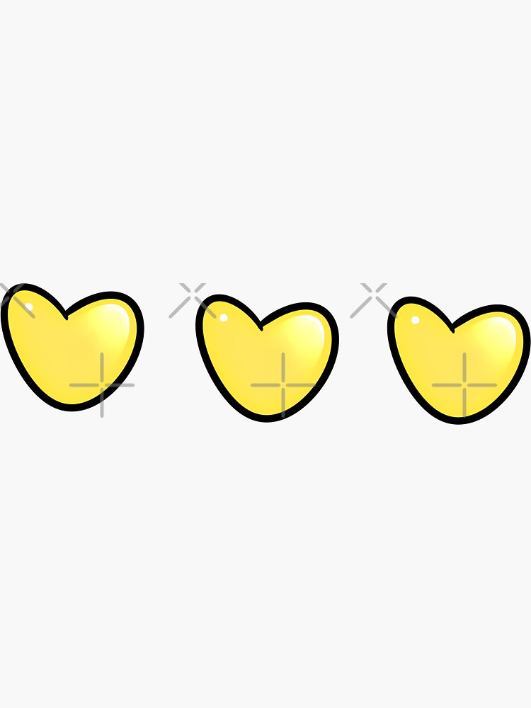 "Cute Yellow Hearts Set" Sticker for Sale by BriRosa | Redbubble