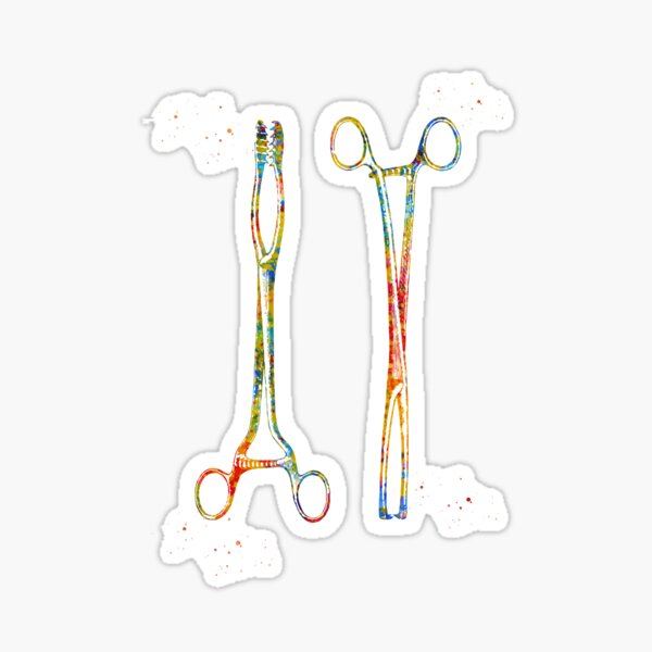 "Surgical forceps" Sticker for Sale by erzebetth | Redbubble
