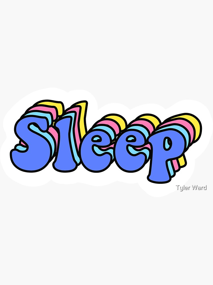 "Sleep Sticker" Sticker for Sale by GirlyGoods | Redbubble