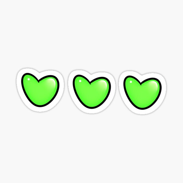 "Cute Green Hearts Pack" Sticker for Sale by BriRosa | Redbubble