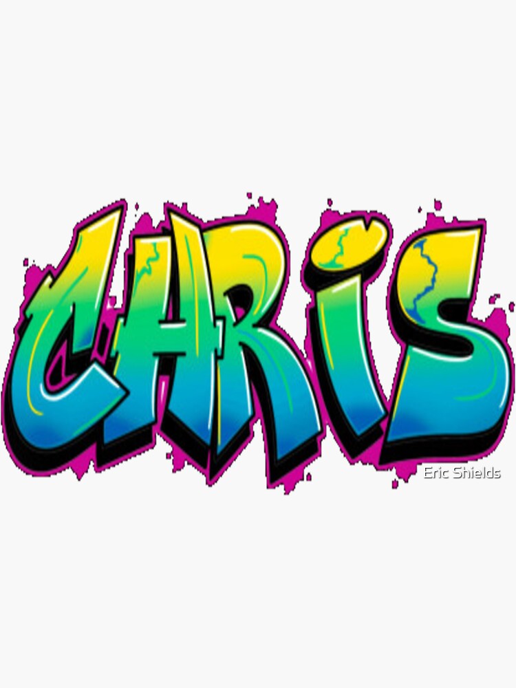 "Chris Name in graffiti" Sticker for Sale by Shieldsy43 | Redbubble