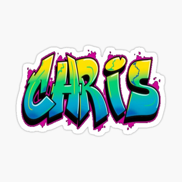 "Chris Name in graffiti" Sticker for Sale by Shieldsy43 | Redbubble