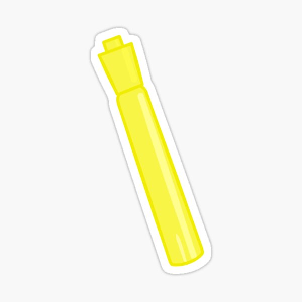 "Highlighter" Sticker for Sale by Blonde-inBraces | Redbubble