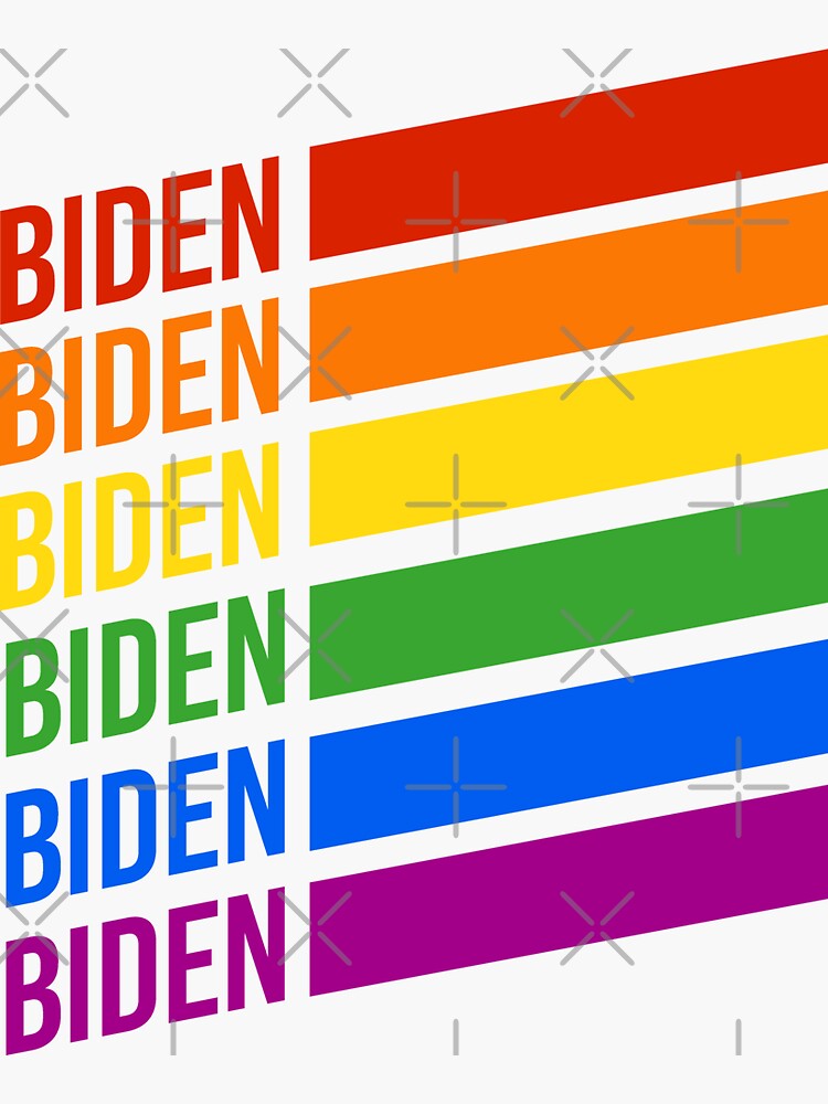 "BIDEN RAINBOW BARS" Sticker for Sale by popdesigner | Redbubble