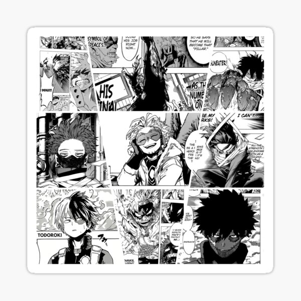 "my hero academia manga collage" Sticker for Sale by simptrash | Redbubble