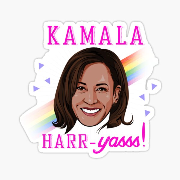 "KAMALA HARR-YASSS" Sticker by popdesigner | Redbubble