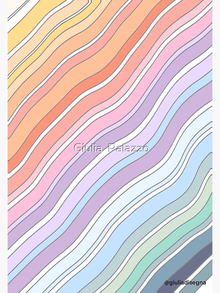 "Colorful Rainbow Pattern Stripes Pastel VSCO Pattern" Art Print for ...