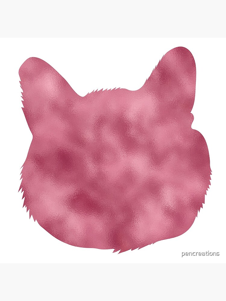 "Girly Pink Cat Face" Poster for Sale by pencreations | Redbubble