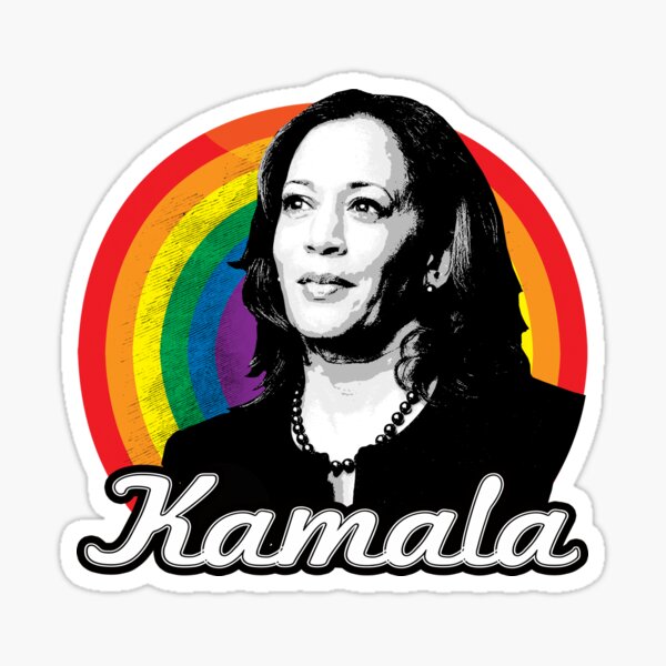 "RAINBOW KAMALA" Sticker by popdesigner | Redbubble