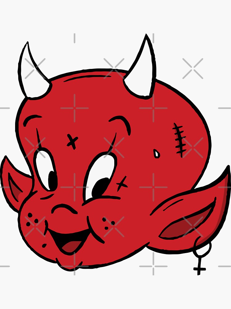 "Little Devil! " Sticker for Sale by Nuckbitt | Redbubble