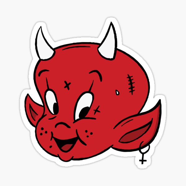 "Little Devil! " Sticker for Sale by Nuckbitt | Redbubble