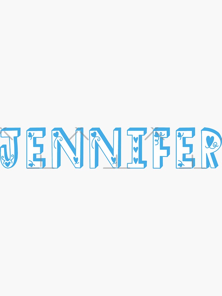 "Jennifer" Sticker by sherwinc | Redbubble