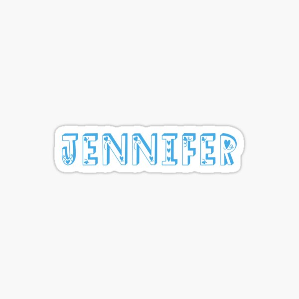 "Jennifer" Sticker by sherwinc | Redbubble
