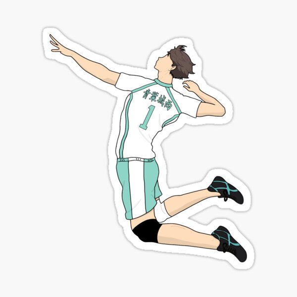 "Oikawa Haikyuu!! jump serve" Sticker for Sale by kaleswatkin | Redbubble