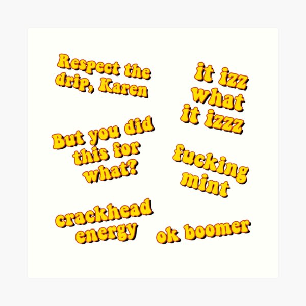 "Yellow Meme Pack" Art Print for Sale by saracreates | Redbubble