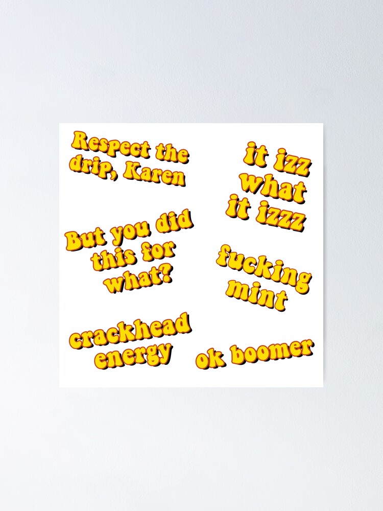 "Yellow Meme Pack" Poster by saracreates | Redbubble