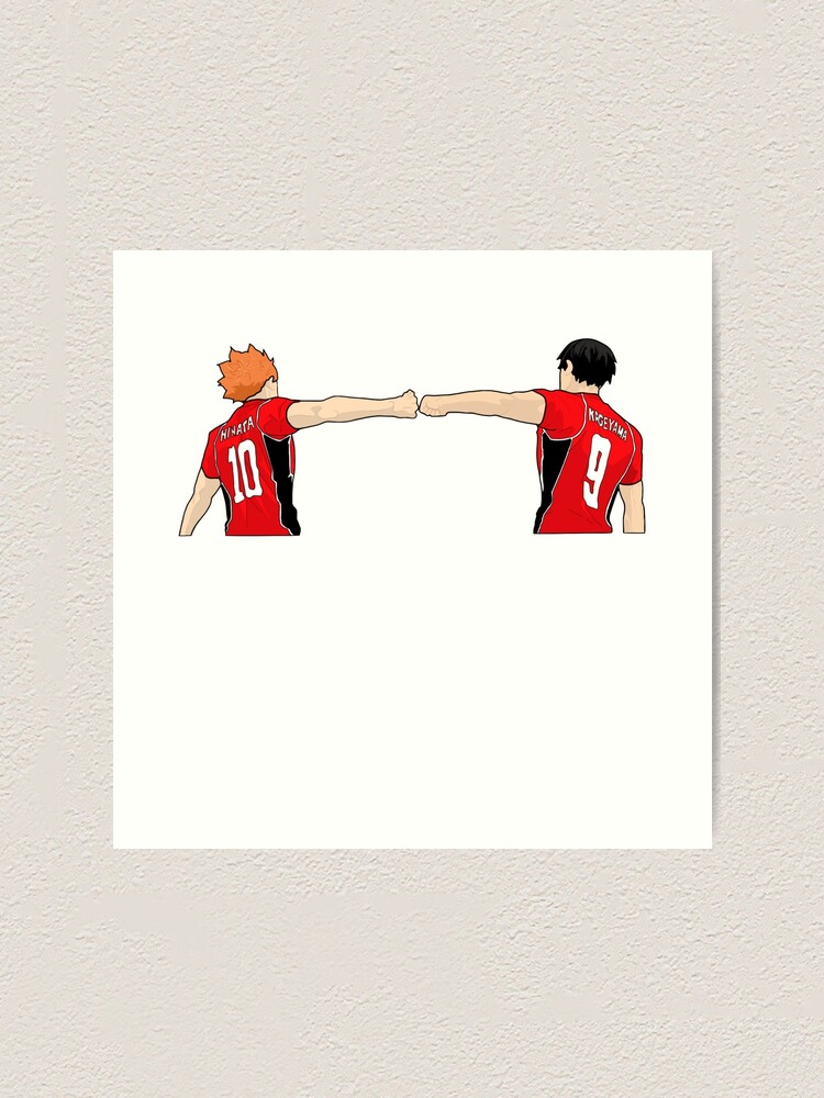 "Hinata and Kageyama fist bump Haikyuu!! Japan National Team" Art Print ...