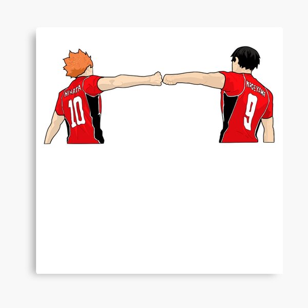 "Hinata and Kageyama fist bump Haikyuu!! Japan National Team" Canvas ...