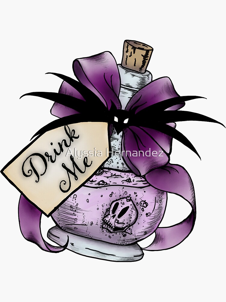 "Drink Me" Sticker for Sale by Artsy--Alice | Redbubble