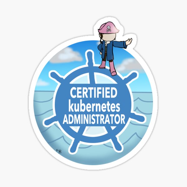 "Certified Kubernetes Administrator in Pink" Sticker by graphaxp ...