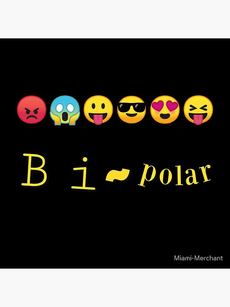 "Bipolar emoji | memes smileys" Photographic Print by Miami-Merchant ...
