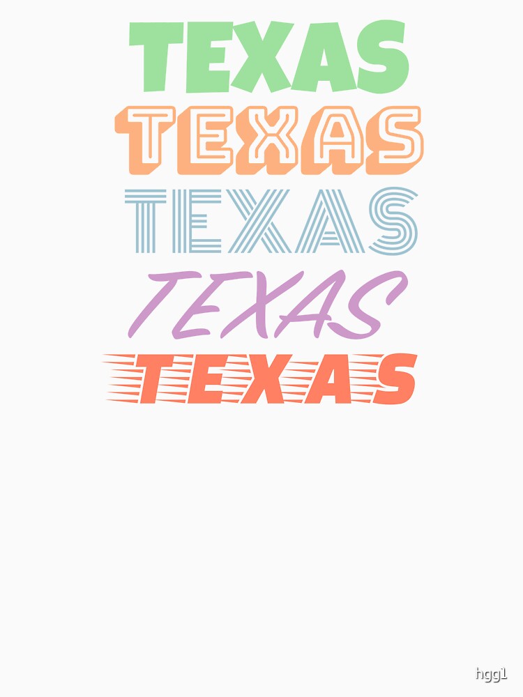 "Texas fonts" T-shirt by hgg1 | Redbubble | hgg1 t-shirts - fonts t ...