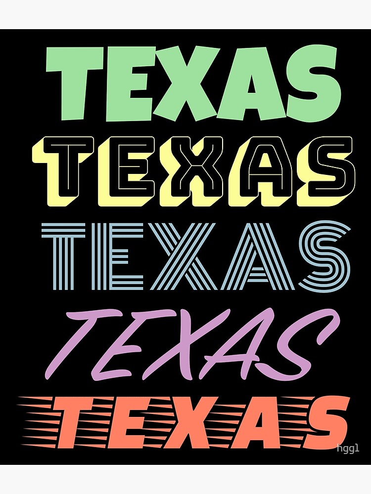 "Texas fonts" Poster for Sale by hgg1 | Redbubble