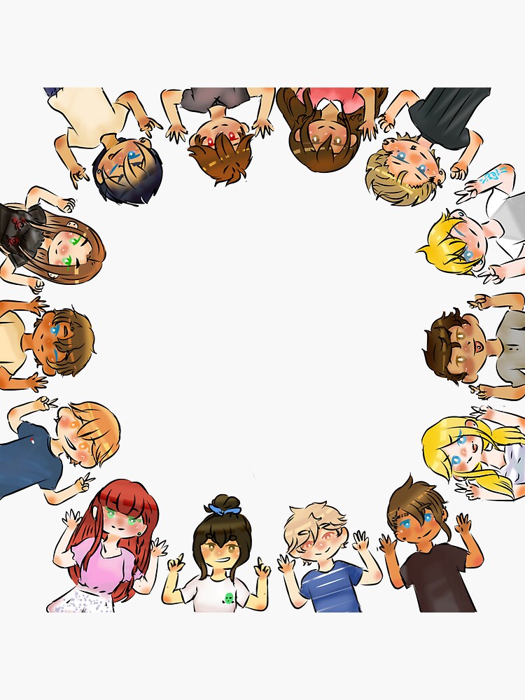 "stepping stones chibi circle " Sticker by Mslilian | Redbubble