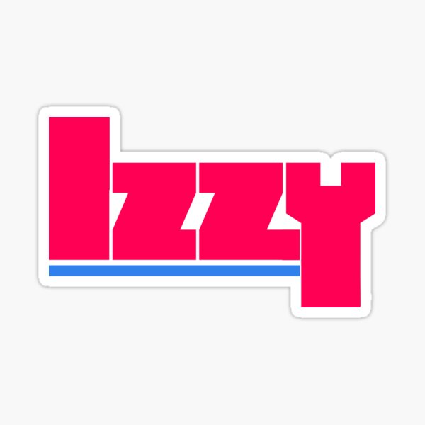 ""IZZY" Block Lettering" Sticker for Sale by snizzyizzy | Redbubble