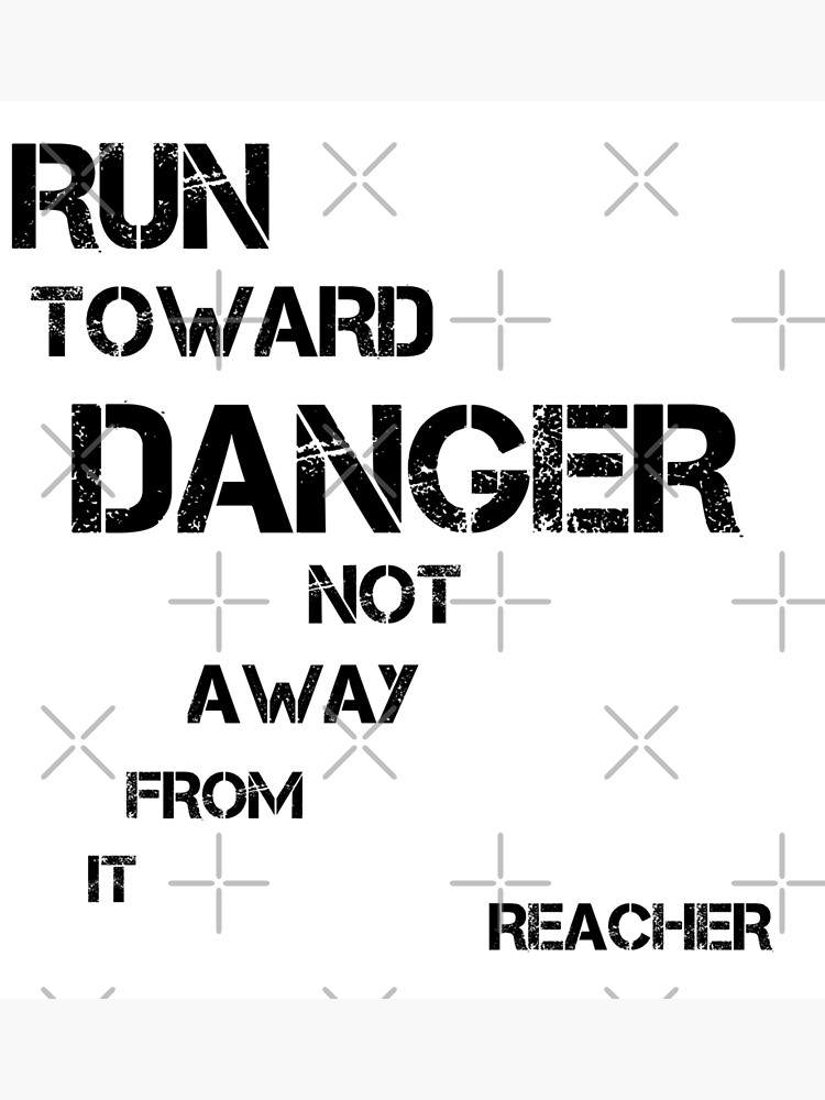 "Run Toward Danger Not Away From it - Book quote - Dark typewriter font ...