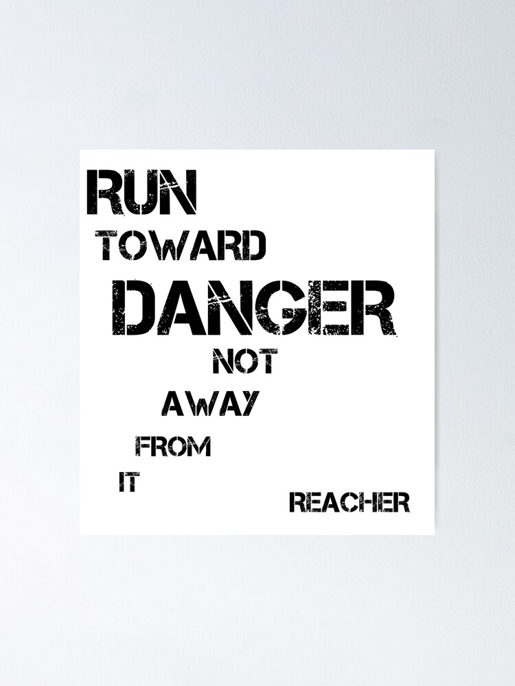 "Run Toward Danger Not Away From it - Book quote - Dark typewriter font ...
