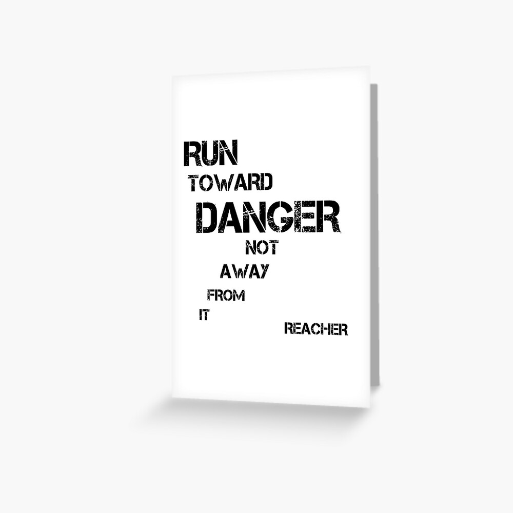 "Run Toward Danger Not Away From it - Book quote - Dark typewriter font ...