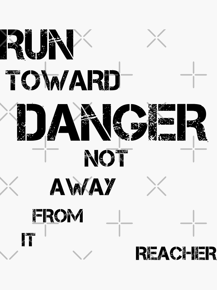"Run Toward Danger Not Away From it - Book quote - Dark typewriter font ...