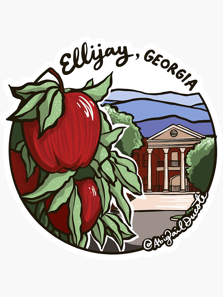 "Ellijay, Georgia" Sticker for Sale by abigailducote | Redbubble