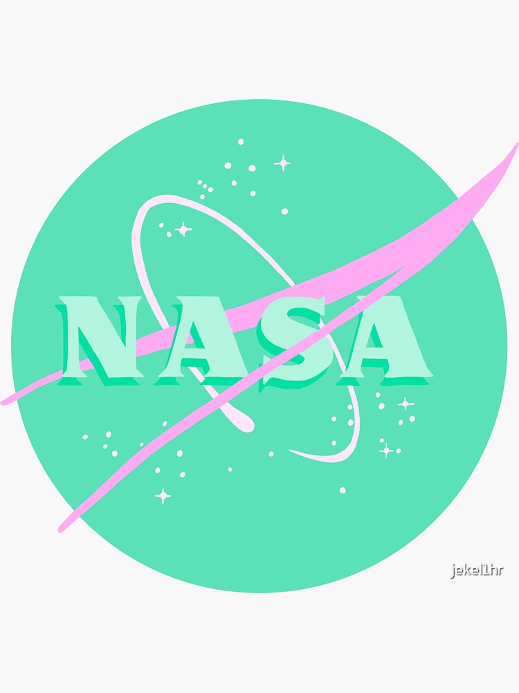 "Green and Pink Nasa" Sticker for Sale by jekel1hr | Redbubble