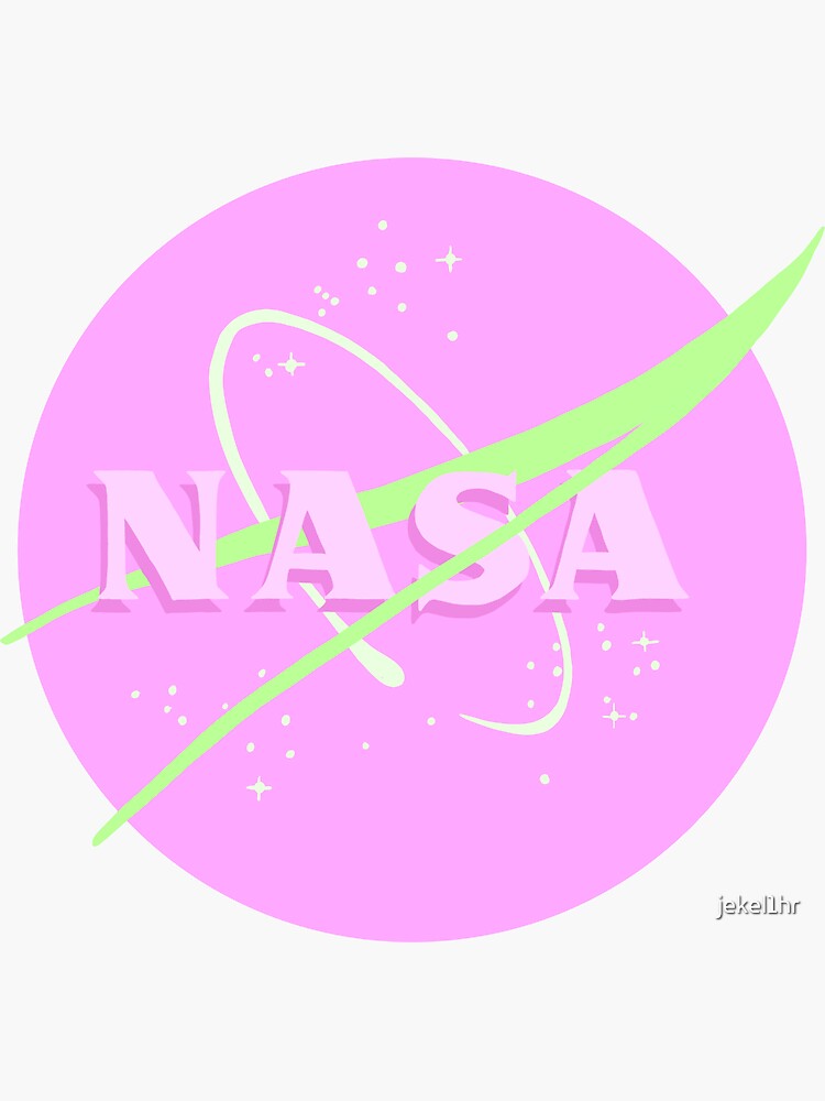"Pink and Green Nasa" Sticker for Sale by jekel1hr | Redbubble