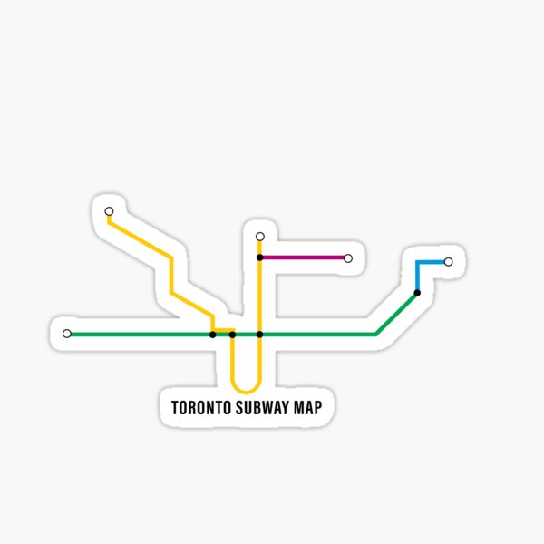 "TTC Subway Map" Sticker for Sale by Djkkdcb3 | Redbubble
