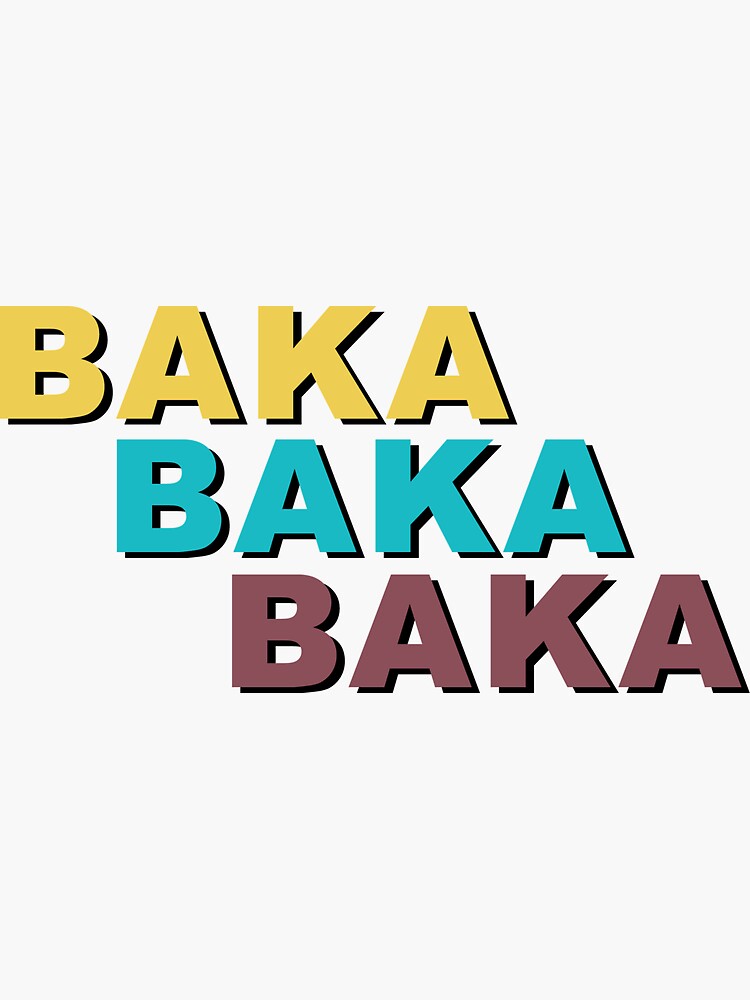 "Triple Baka Word Art" Sticker by swippo | Redbubble
