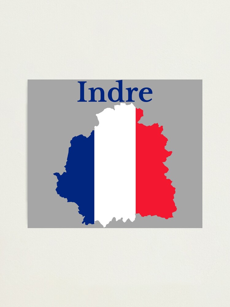 Impression photo « Carte de l'Indre, France, Département français ...