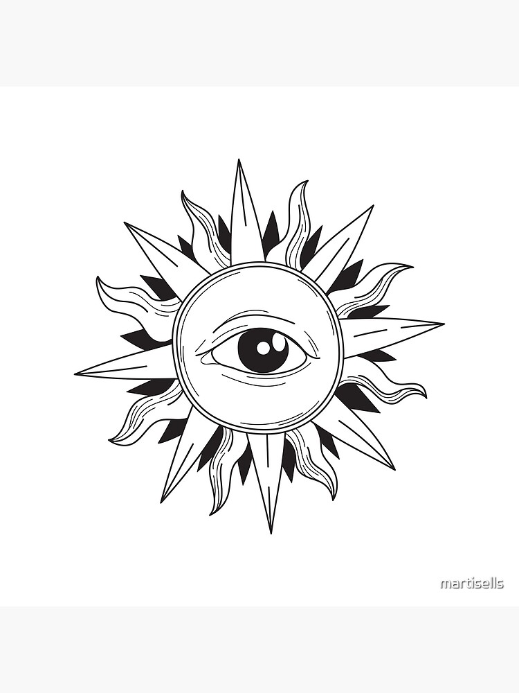 "Sun Eye Ink Drawing Tattoo " Poster for Sale by martisells | Redbubble