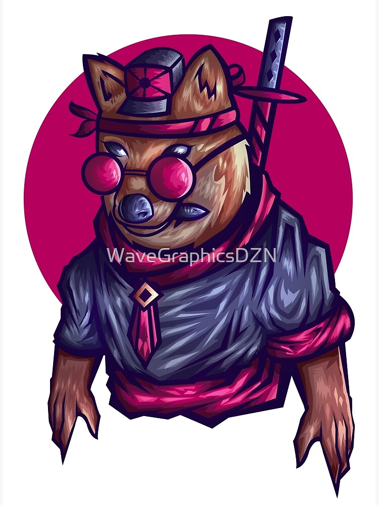 "Shiba Inu, the up to date doggo samurai" Poster for Sale by ...