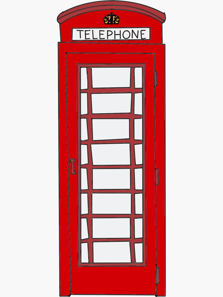 "telephone booth" Sticker by colorzcollage | Redbubble