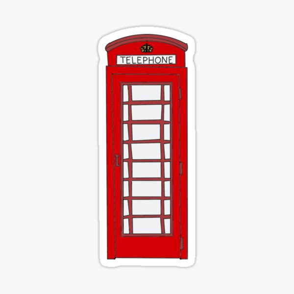 "telephone booth" Sticker by colorzcollage | Redbubble