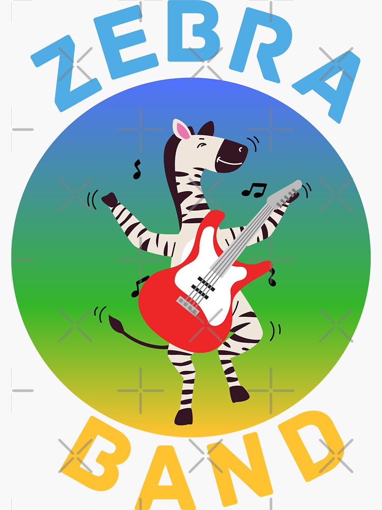 "Zebra Band" Sticker by Quadghouls | Redbubble